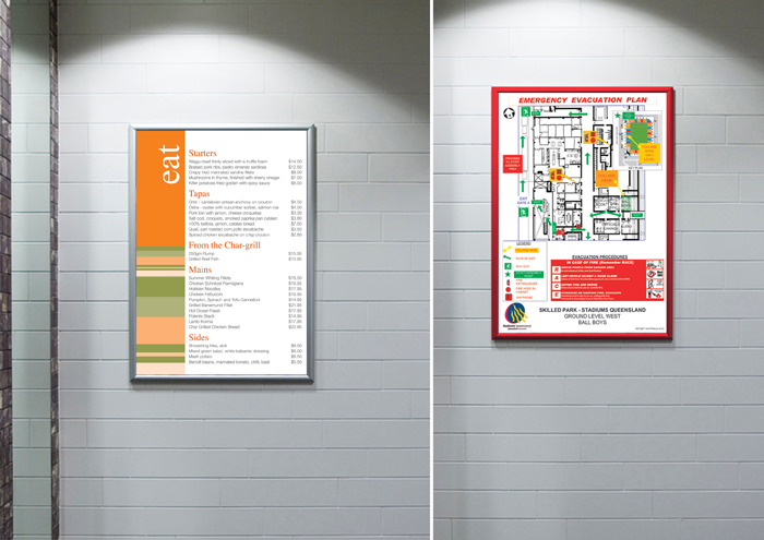 MENU BOARDS - SNAP FRAMES Sizes:
